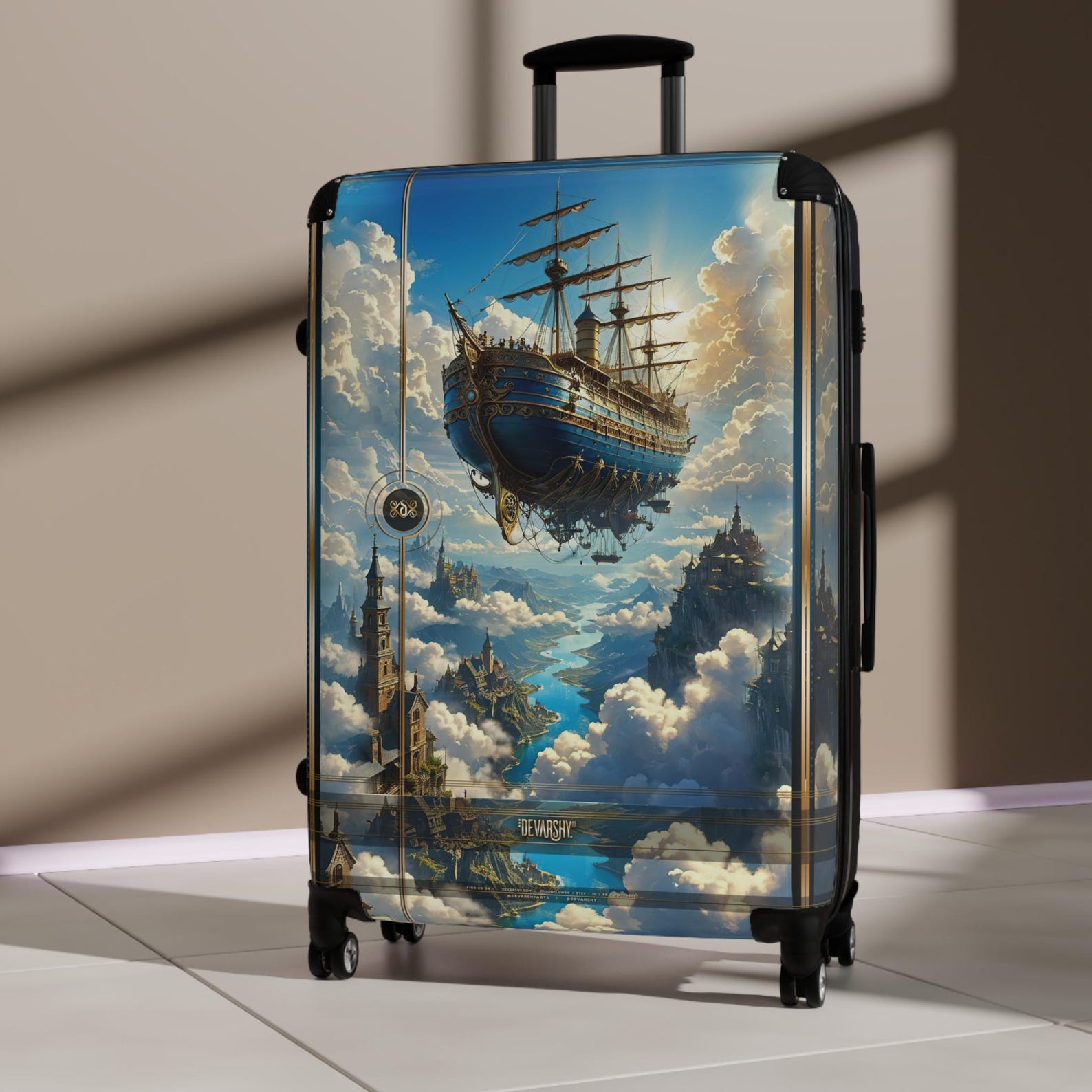 Fantasy Ship Suitcase Travel Luggage Carry-on Suitcase Luxury Hard ...