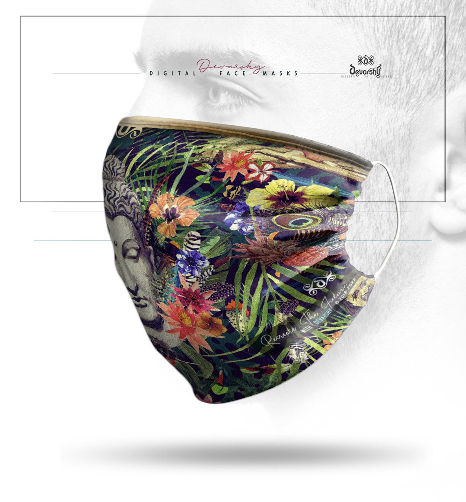 Buddha Meditation in Forest Face Mask With Filter And Nose | Etsy