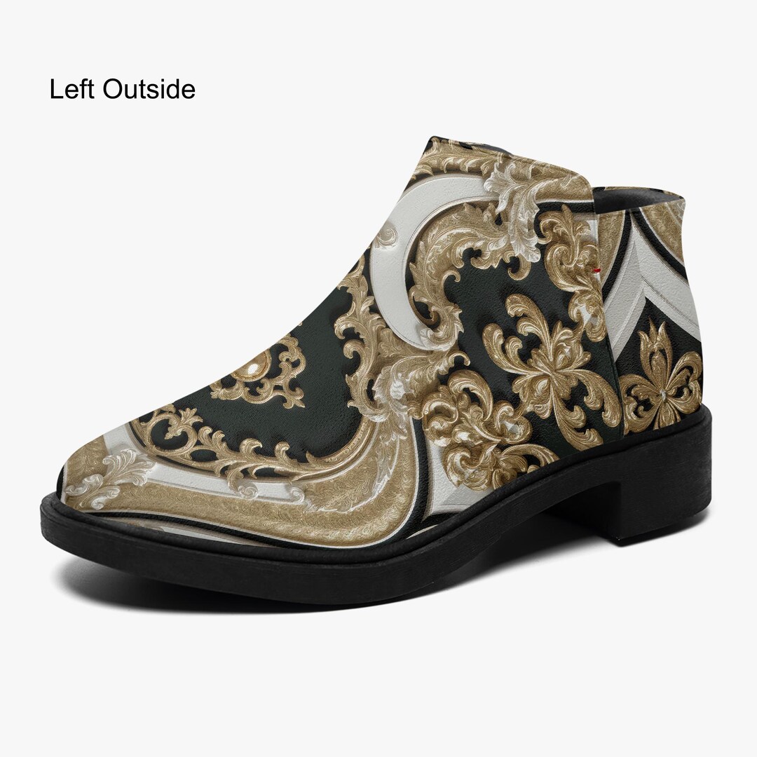 Baroque Chukka Boots, Faux Boots, Unisex Boots, Vegan Leather Chukka ...