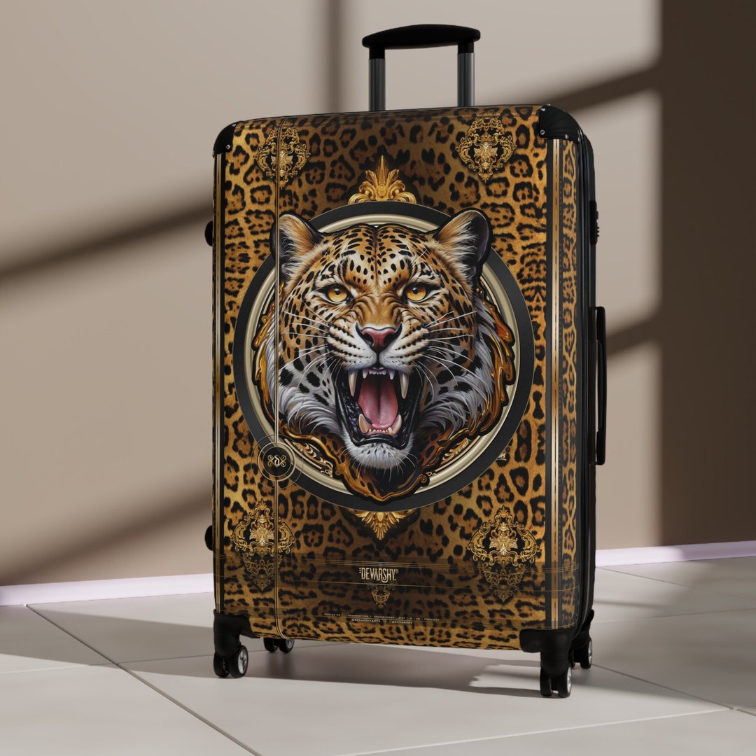 Leopard Print Suitcase Animal Print Luggage Luxury Carry-on Suitcase ...