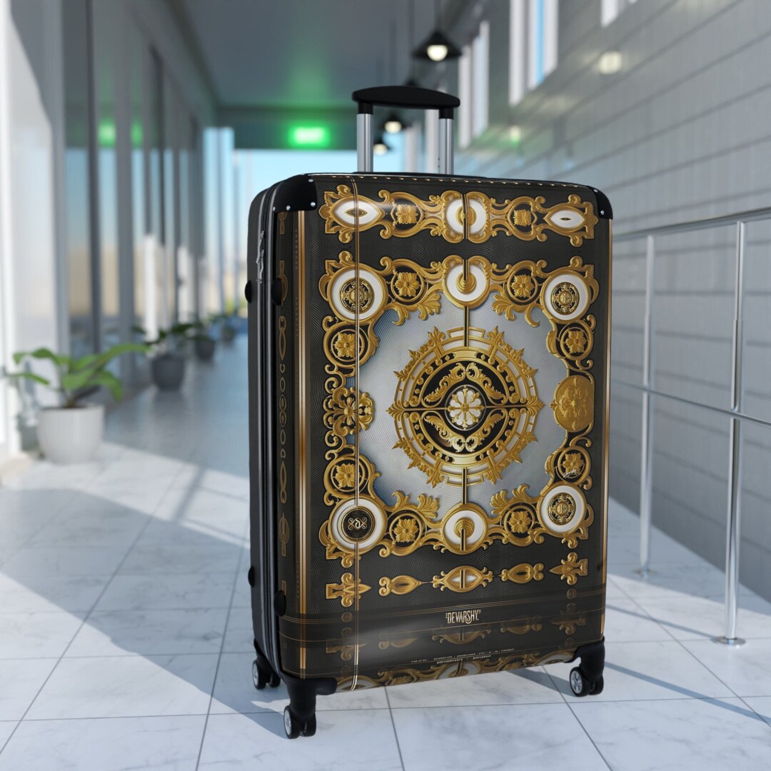 Majestic Baroque Suitcase 3 Sizes Carry-on Suitcase Decorative Gold ...