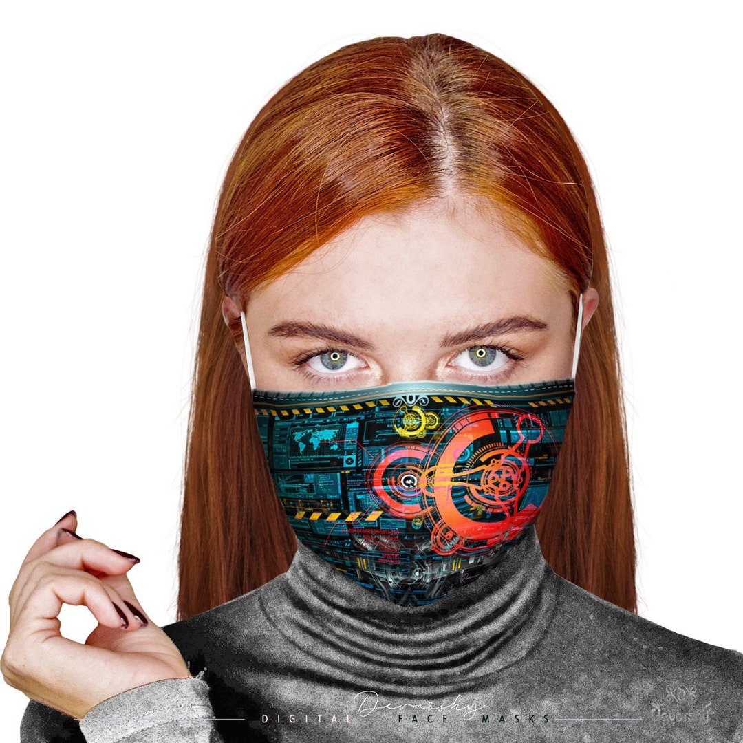 Blue Nuclear Radiation Alert Face Mask With Filter and Nose - Etsy