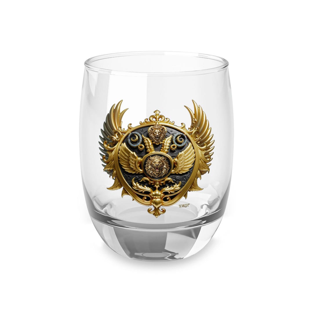 Premium Whiskey Glass Sphinx With Wings Stemless Wine Glass Golden ...