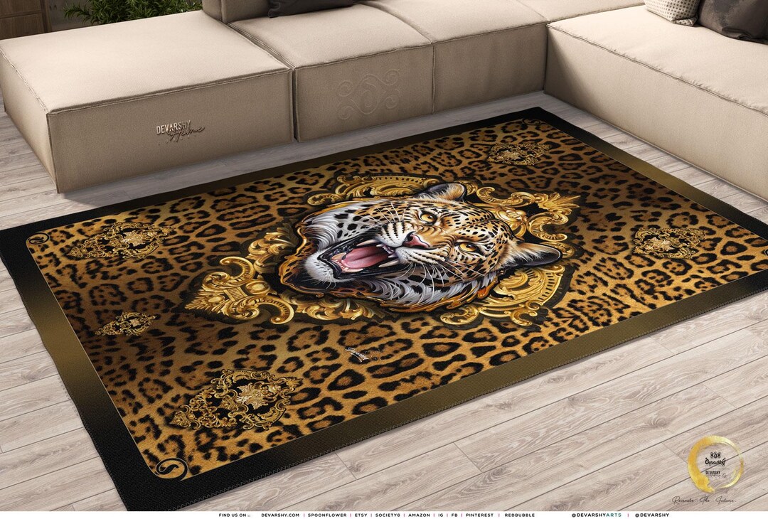 Leopard Print Area Rug, Leopard Print Carpet, Animal Print Rug ...