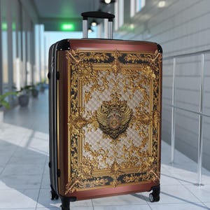 Opulent Rust Suitcase, Travel Luggage, Baroque Carry-on Suitcase ...