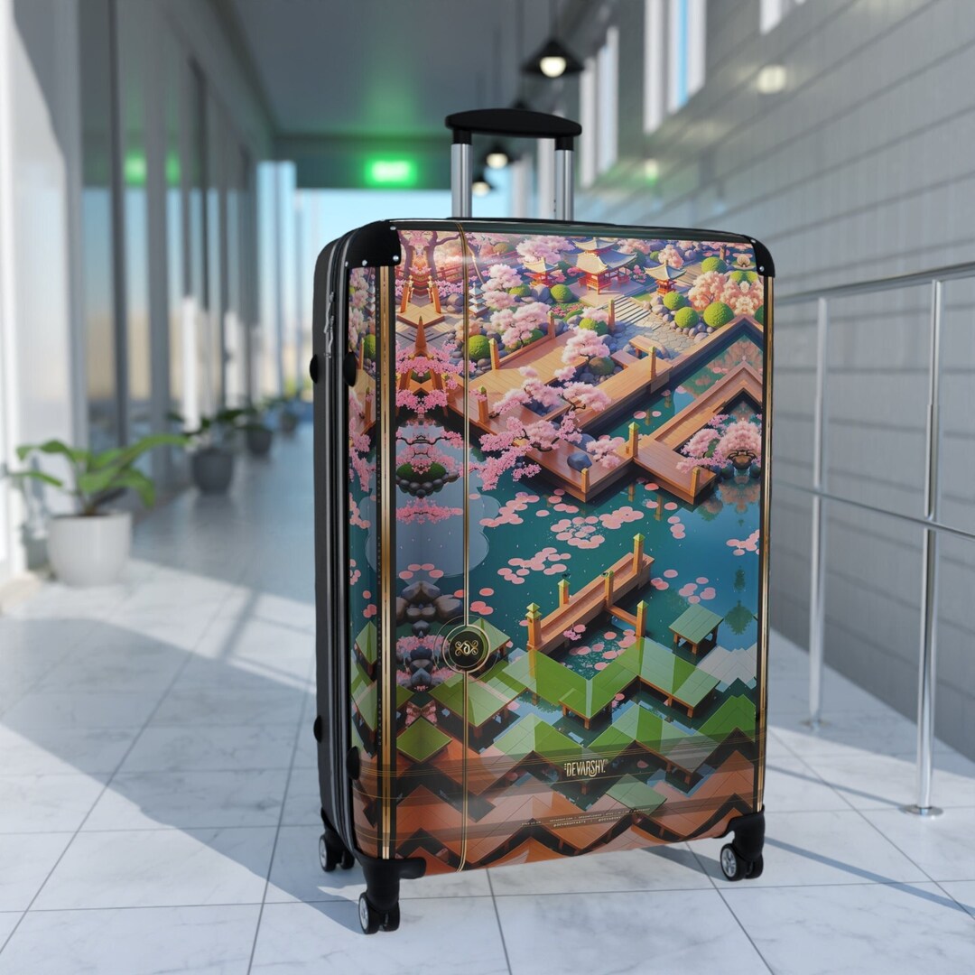 Nippon Chevron Suitcase Japan Waterpark Art Luggage Carry-on Suitcase ...