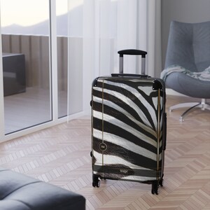 Zebra Print Suitcase 3 SIZES Carry-on Suitcase Animal Print Luggage ...