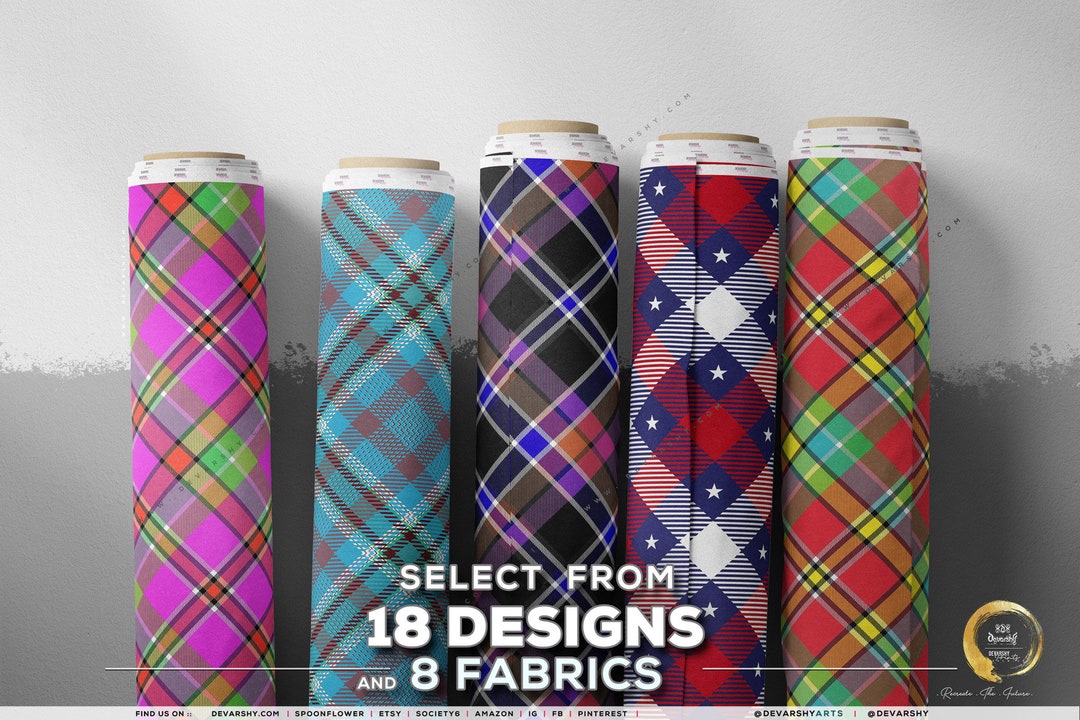 Colors of Plaids Apparel Fabric 3m+ | 8 Fabric Options | 18 Designs ...