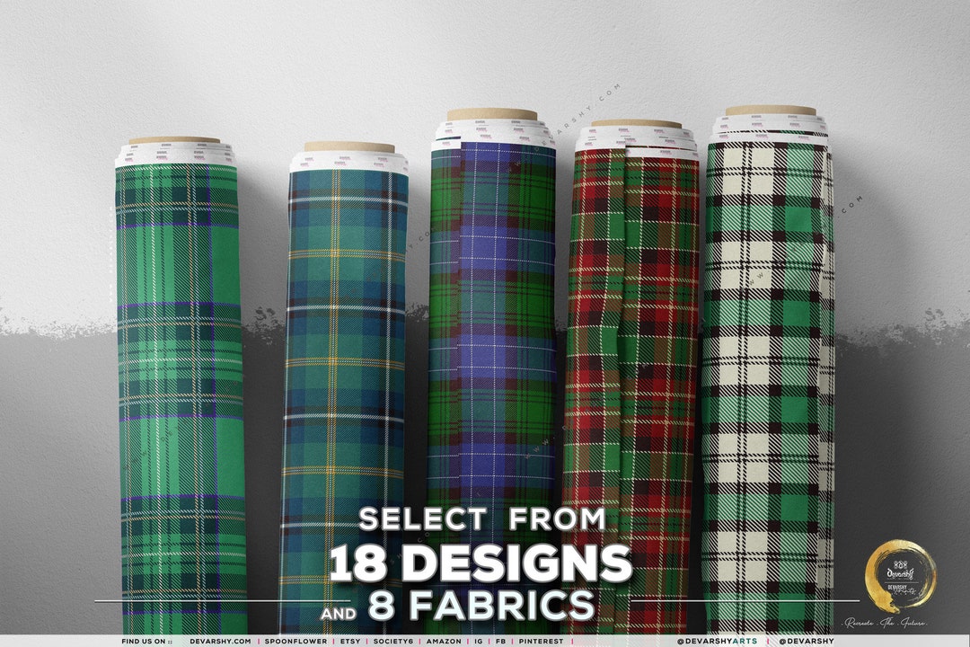 Scottish Checks Apparel Fabric 3m+ | 8 Fabric Options | 18 Designs ...