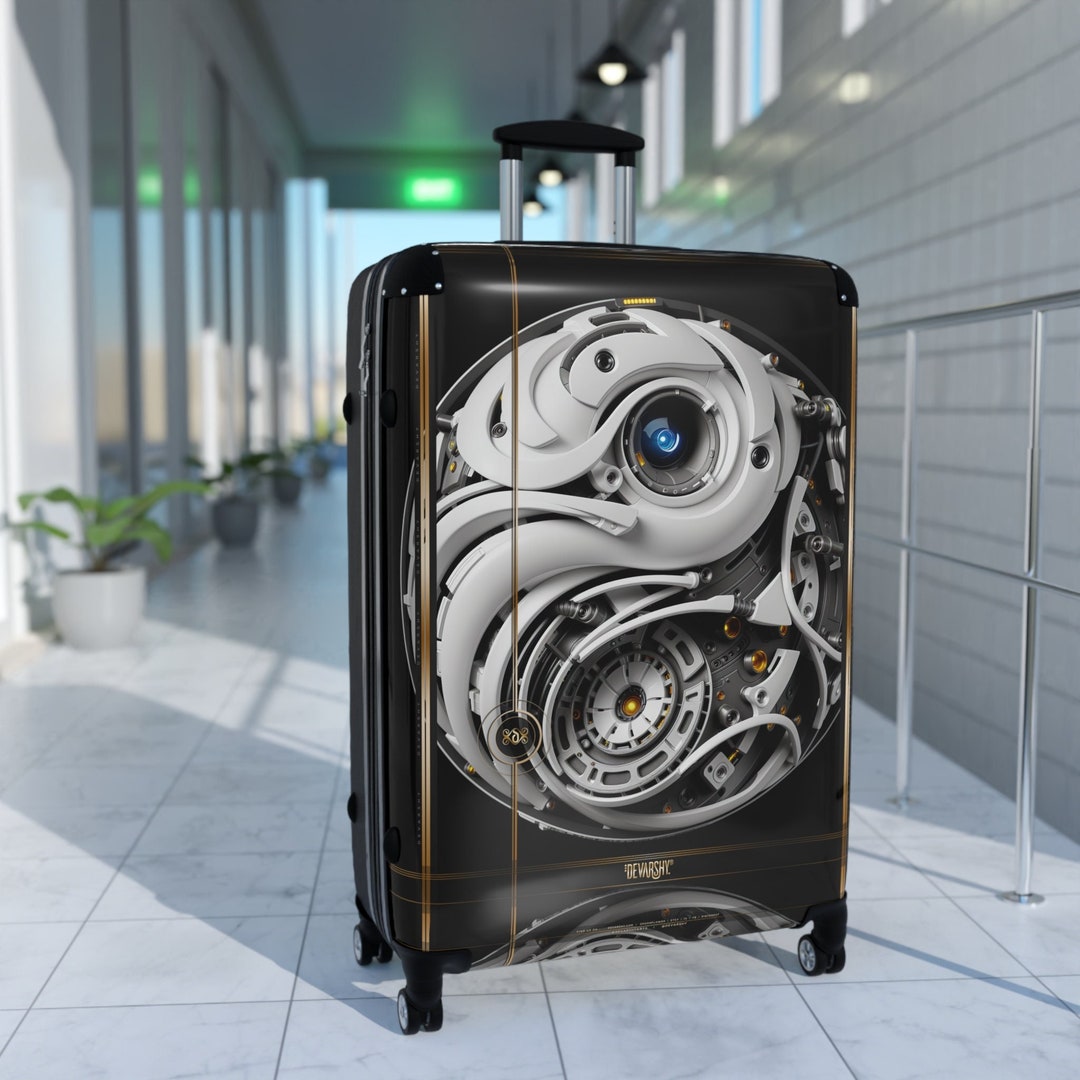 Sci Fi Yen N Yang Suitcase Futuristic Art Travel Luggage Luxury Carry ...