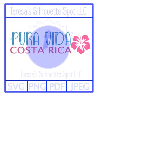 Costa Rica Hibiscus SVGPNGPDF Cut File for Vinyl Cutting | Etsy