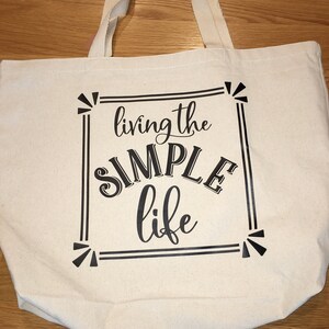 Reusable Grocery Bag| Canvas Tote Bags for Women| Living the Simple ...