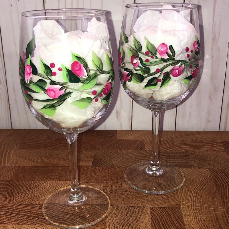 Spring Wine Glasses - Etsy
