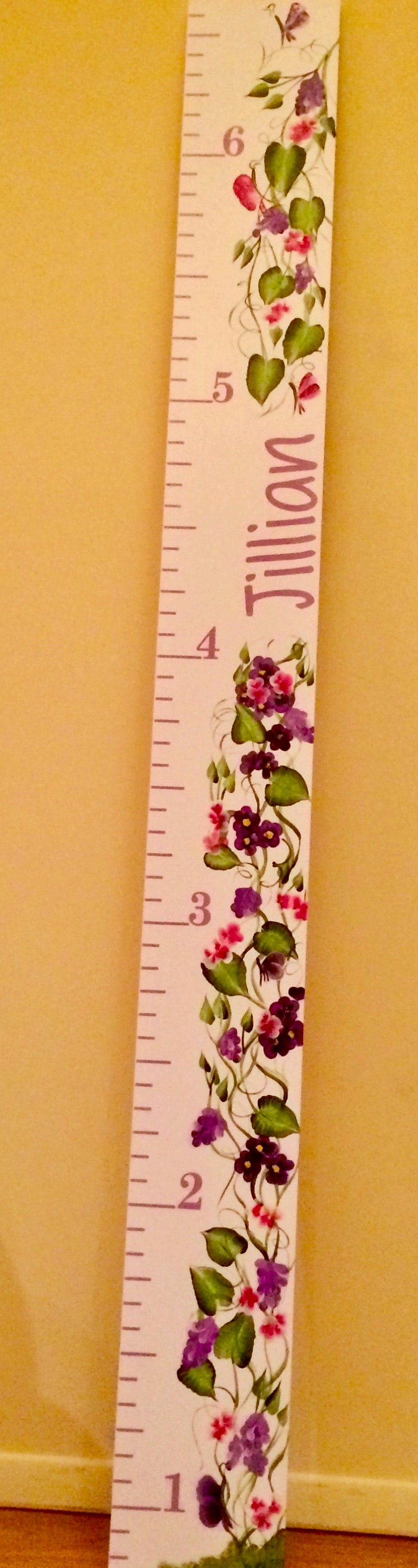 Personalized Growth Chart Ruler: Hand-painted Nursery Decor - Etsy