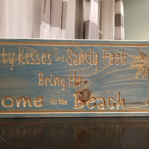 Beach Sign / Beach Decor / Coastal Decor / Coastal Sign / Palm Tree ...