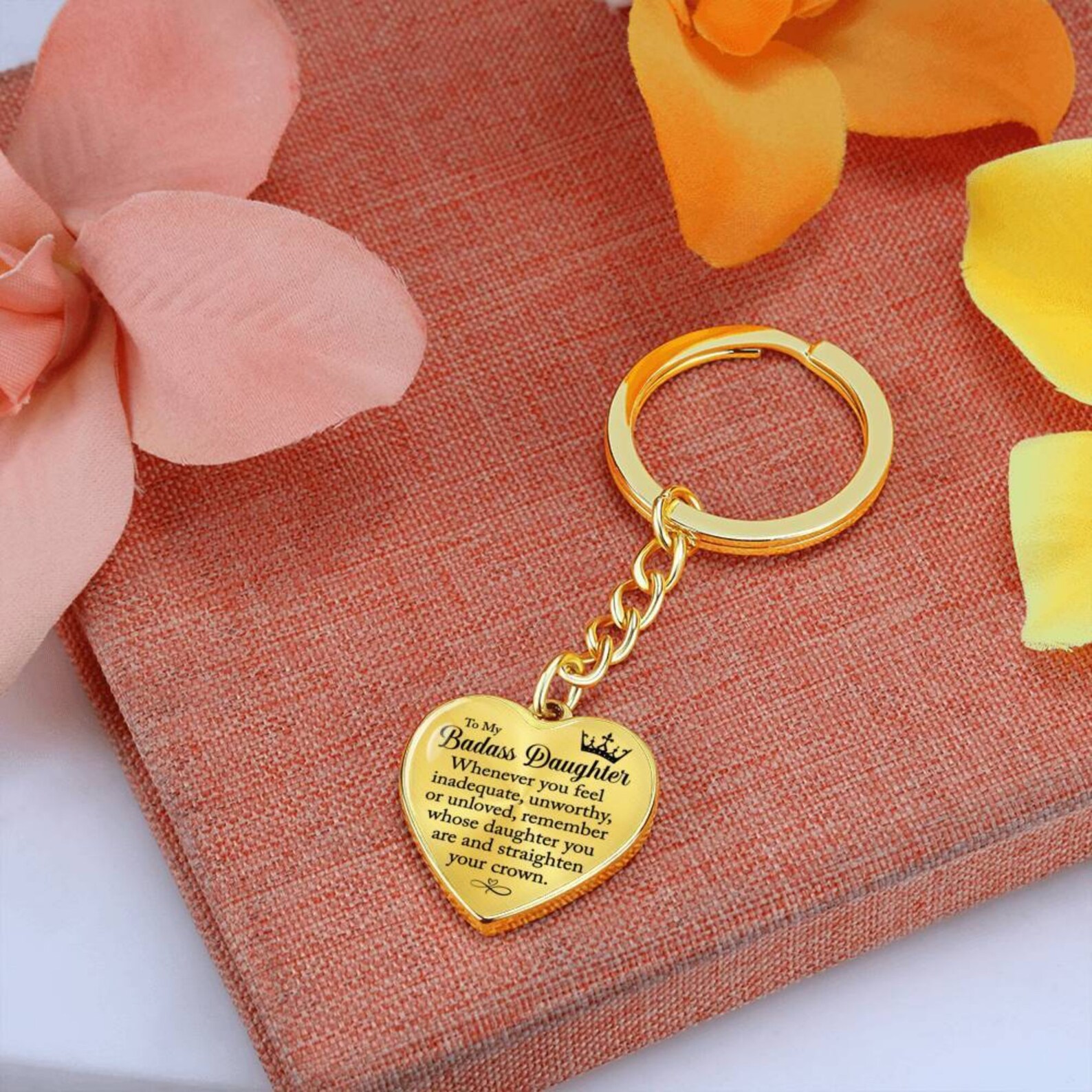 Personalized Keychain Gift for Daughter From Mom Dad to My - Etsy