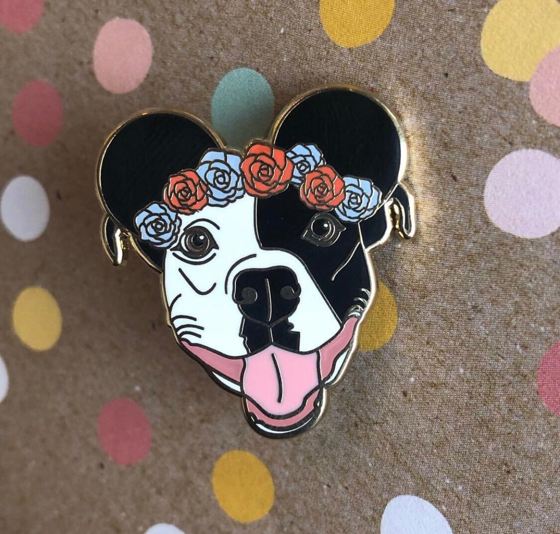 Dog Enamel Pin Bully Breed Enamel Positive Pitbull Pin Pit - Etsy