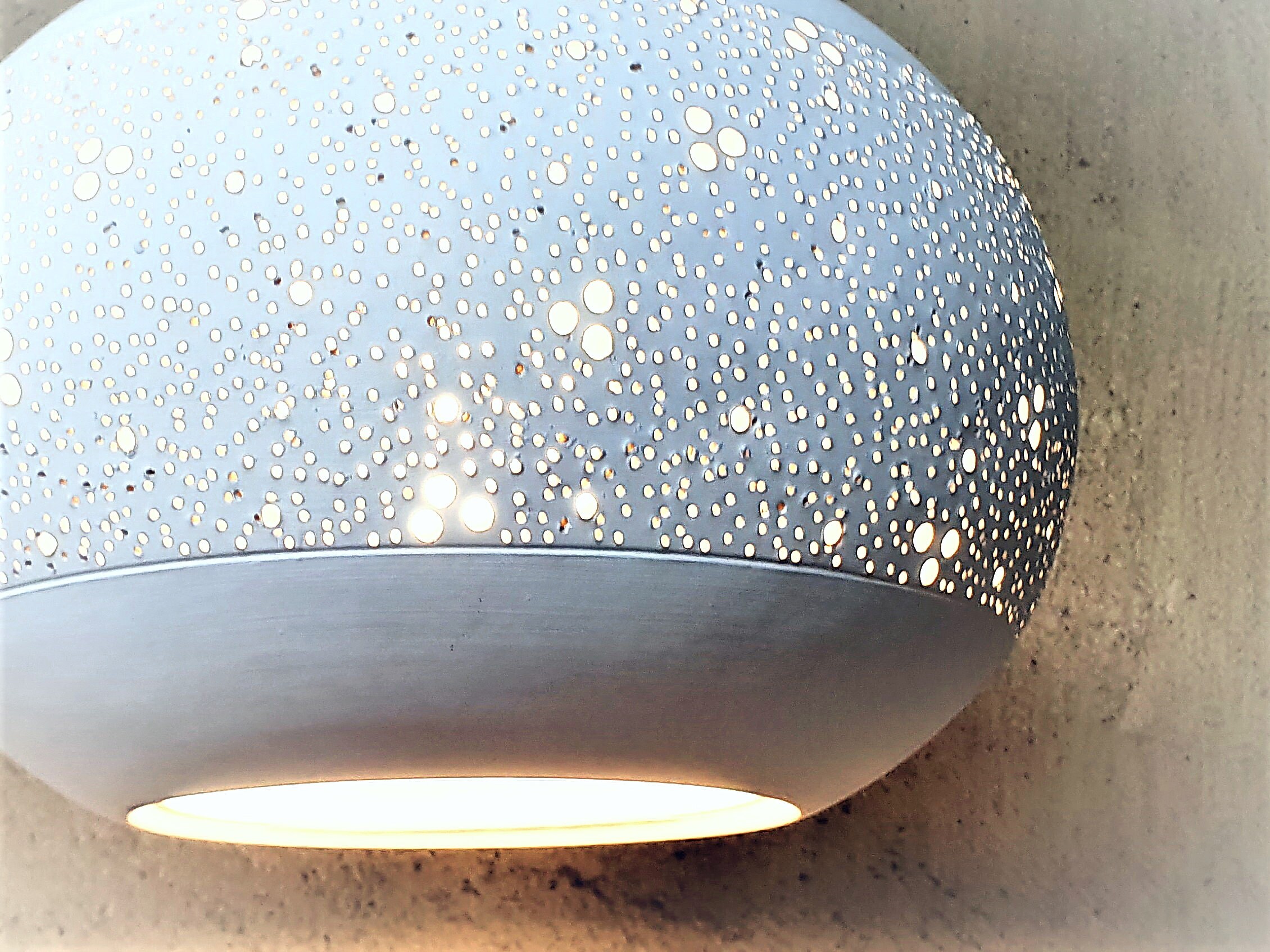 Pendant Light perforated Hanging Ceramic Lampshade Kitchen - Etsy