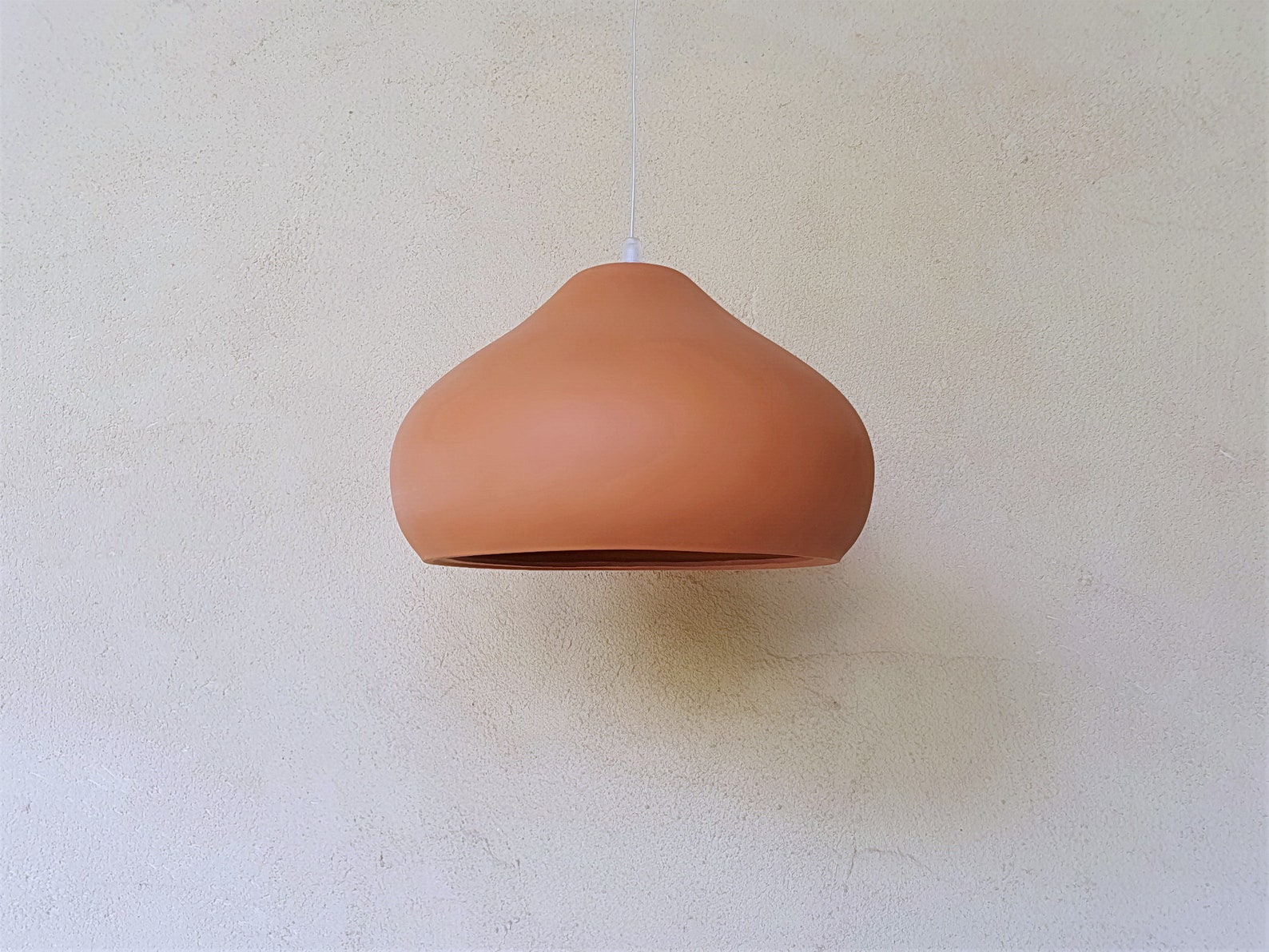 Handmade Terra Cotta Pendant Light: Kitchen Island Lighting - Etsy