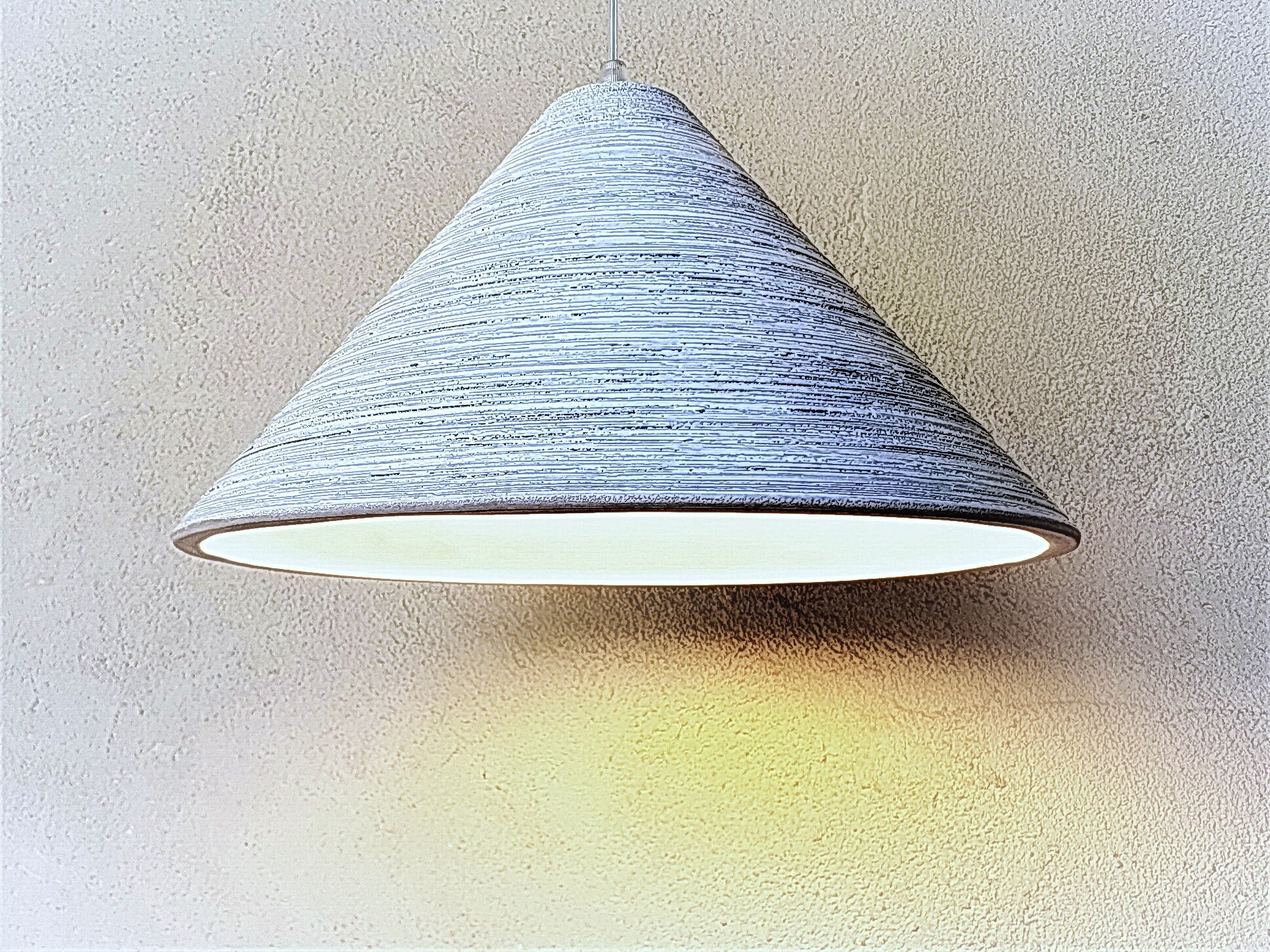 Living room lightPendant Light Grey black& white Cone shape | Etsy