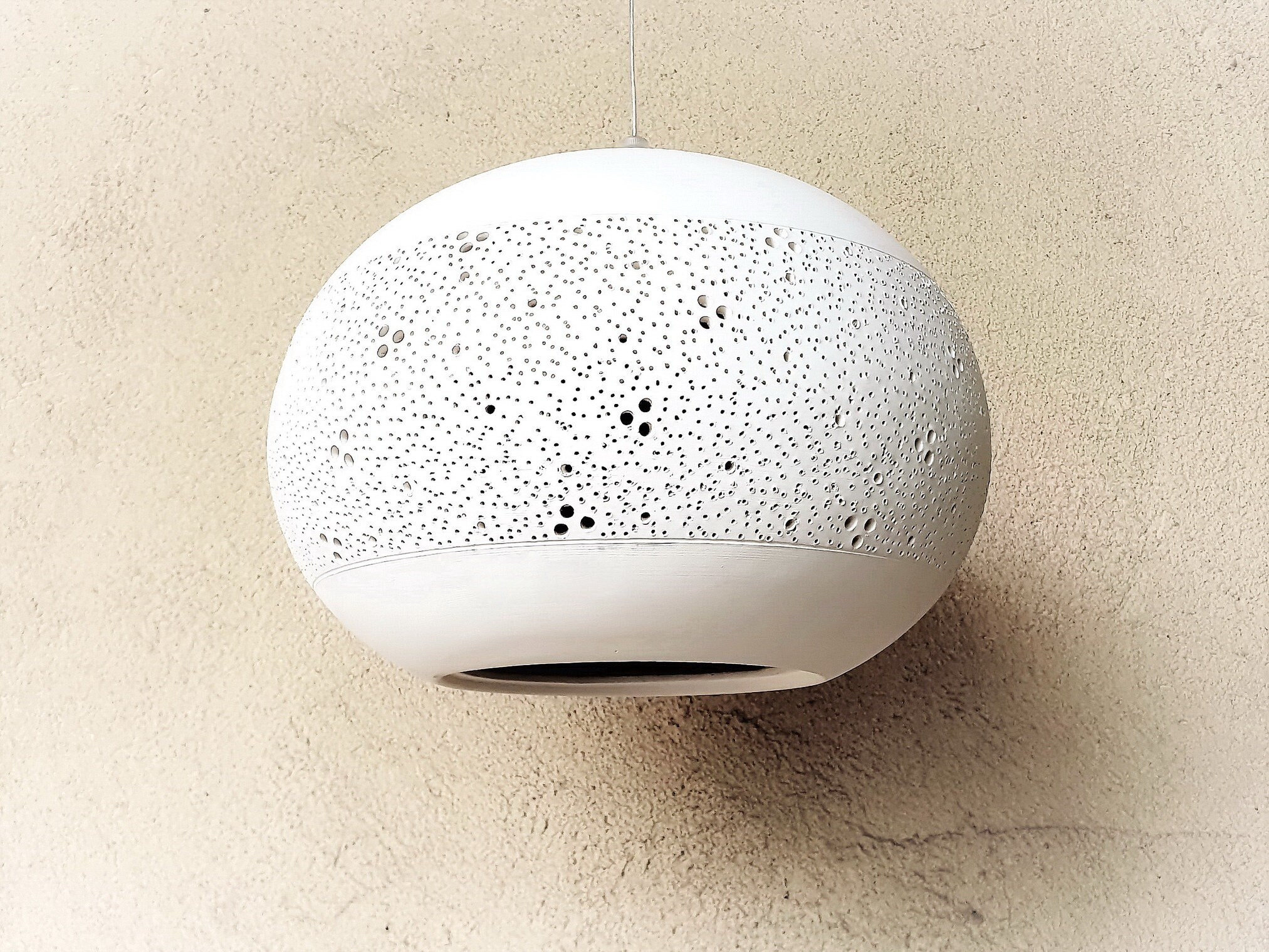 Pendant Light perforated Hanging Ceramic Lampshade Kitchen - Etsy