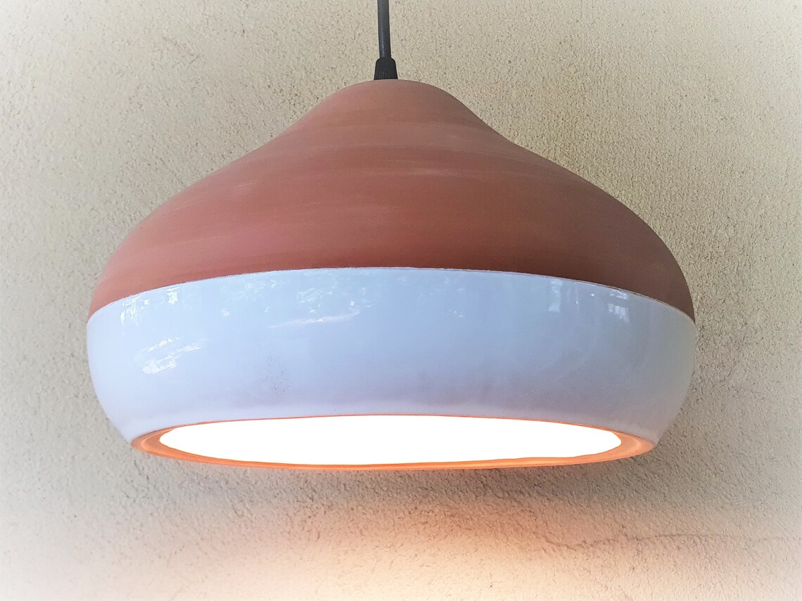 Terra Cotta Pendant Light Kitchen Lighting dining Room - Etsy