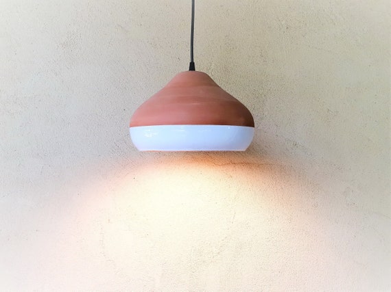 Terra Cotta Pendant Light Kitchen Lighting dining Room - Etsy