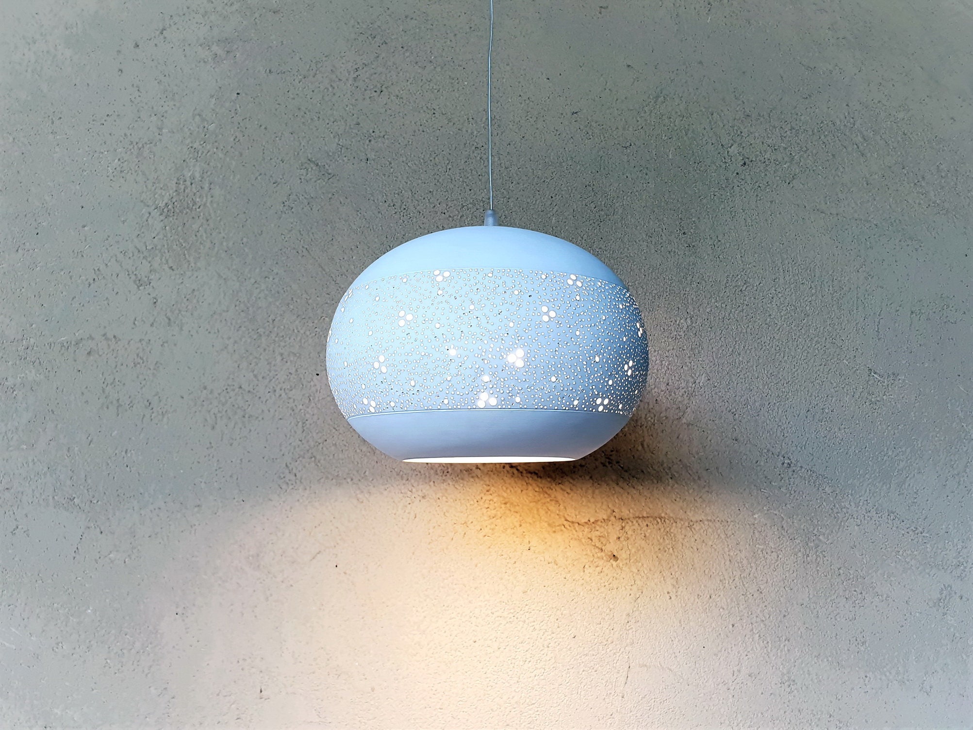 Pendant Light perforated Hanging Ceramic Lampshade Kitchen - Etsy