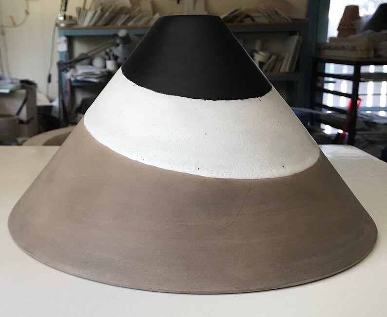 Living Room Lightpendant Light Grey Black& White Cone Shape - Etsy