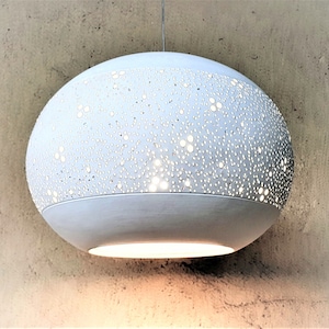 Pendant Light ,perforated Hanging Ceramic Lampshade, Kitchen Lighting ...