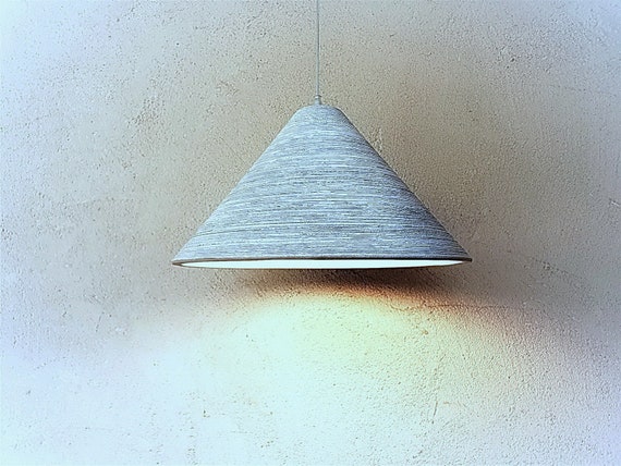 Living room lightPendant Light Grey black& white Cone shape | Etsy