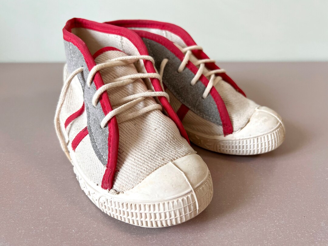 Rare Vintage USSR Kids Sneakers Soviet Ukraine 1988 Rubber Shoes Кеди ...
