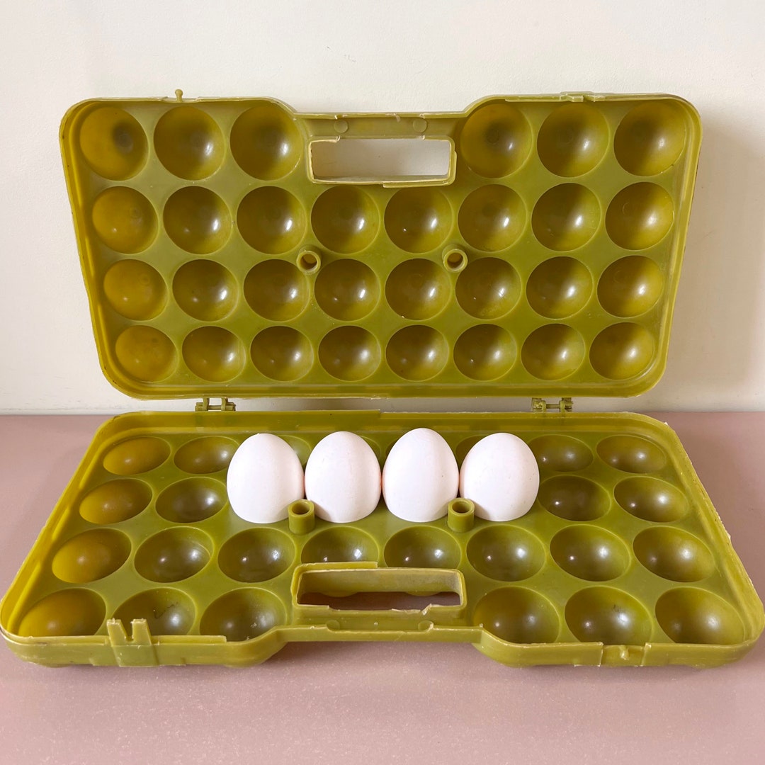30-egg Portable Green Carry Case Storage Box Vintage Soviet USSR Fold ...