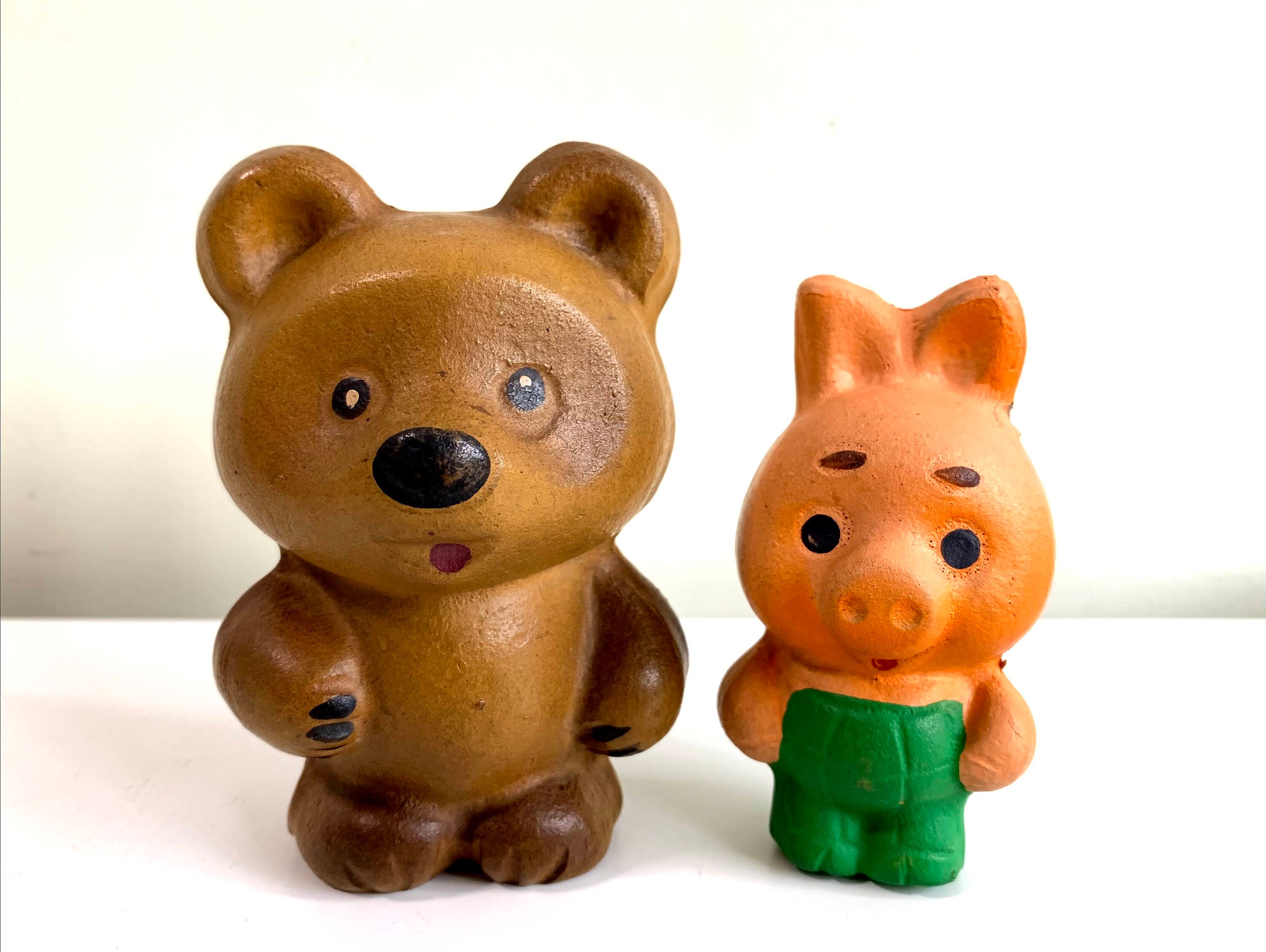 Winnie the Pooh & Piglet Rubber Bath Squeak Toys 1970s USSR | Etsy