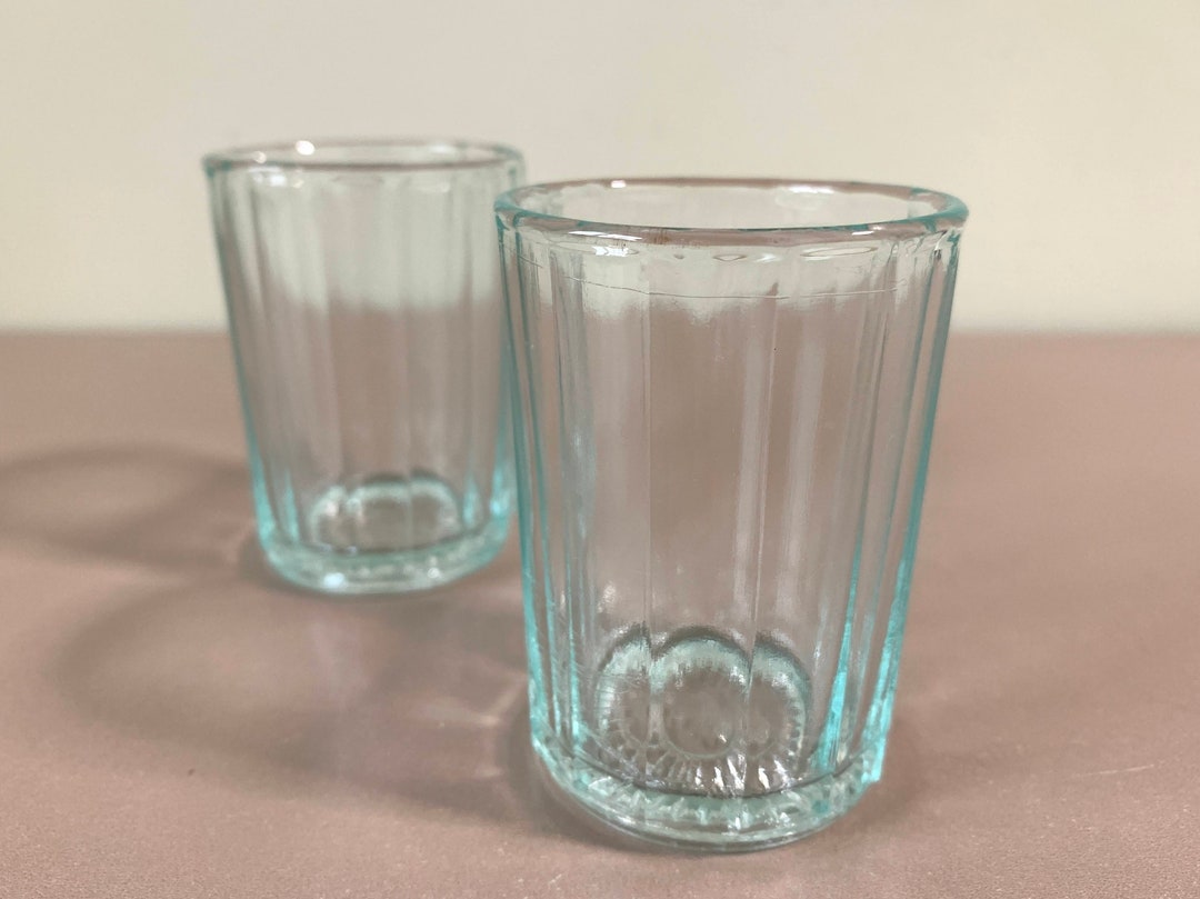 Pair of Soviet Vintage Faceted Vodka Drinking Glasses Original Russian ...