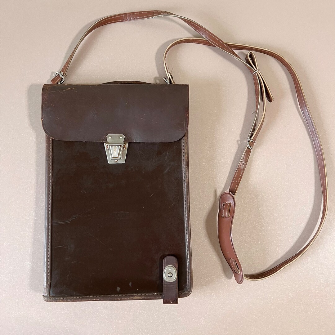 Tablet Planchet Vintage 1972 Soviet ARMY Officers Military Leather Bag ...