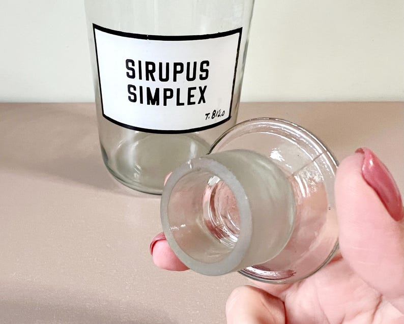 Large 2L Soviet Apothecary Jar, 1950s Sirupus Simplex Bottle, Vintage ...