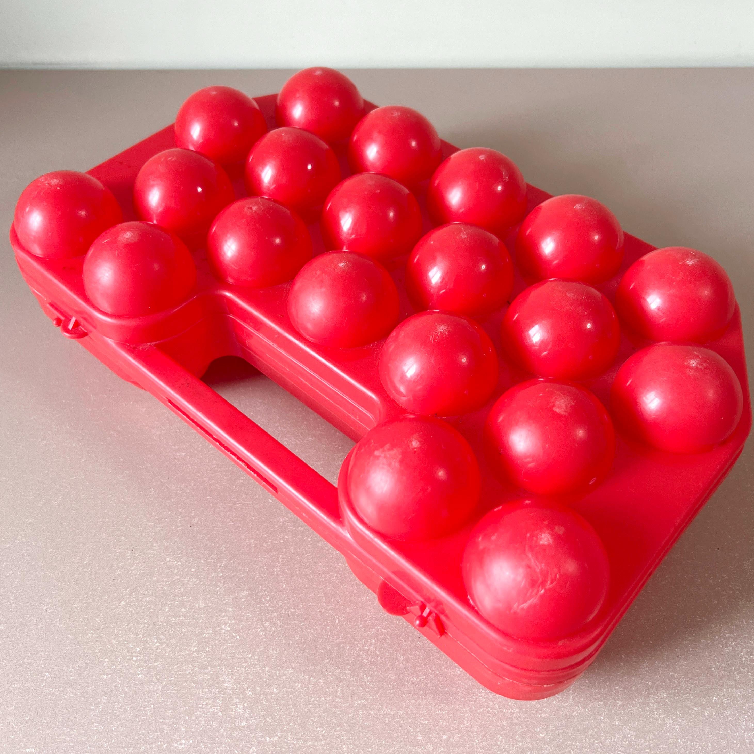 Retro Red Soviet Egg Carry Case for 20 Eggs Vintage Shopping Container ...