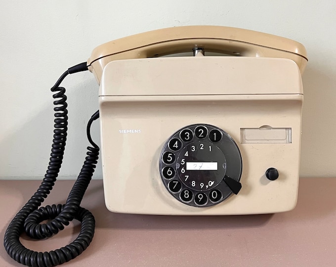 Fetap 791 Siemens Desktop Phone Rotary Dial Telephone Cream 1989 West ...