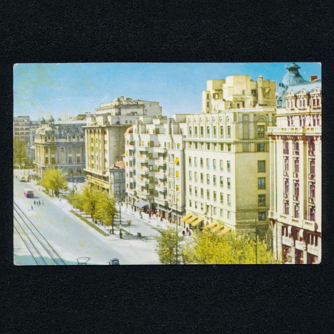 1962 Vintage Romanian Postcard: Bălcescu Boulevard, Bucharest - Etsy