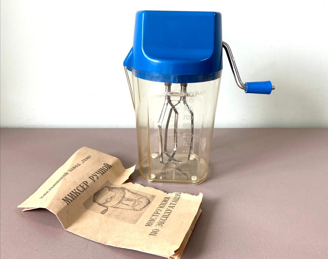 Manual Blender Mixer Plastic Container Liquidizer Beater 1984 Soviet ...