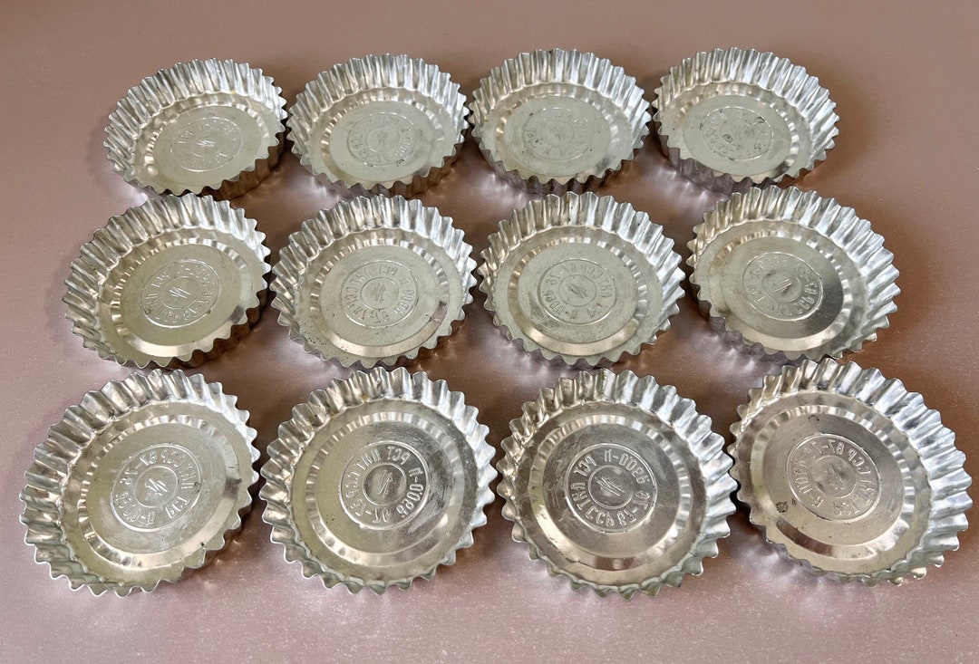 Vintage Tartlet Tins Set - 12 Ukraine Soviet Tart Molds for Baking ...