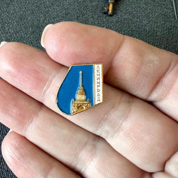 5x Soviet City Lapel Pins Enamel Badges USSR Lapel Pi… - Gem