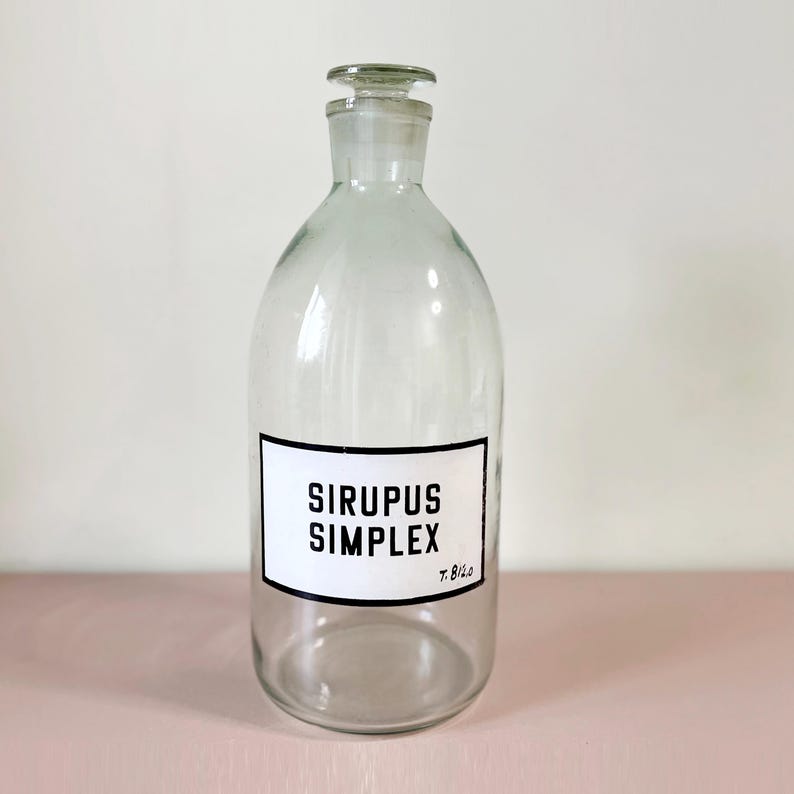 Large 2L Soviet Apothecary Jar, 1950s Sirupus Simplex Bottle, Vintage ...