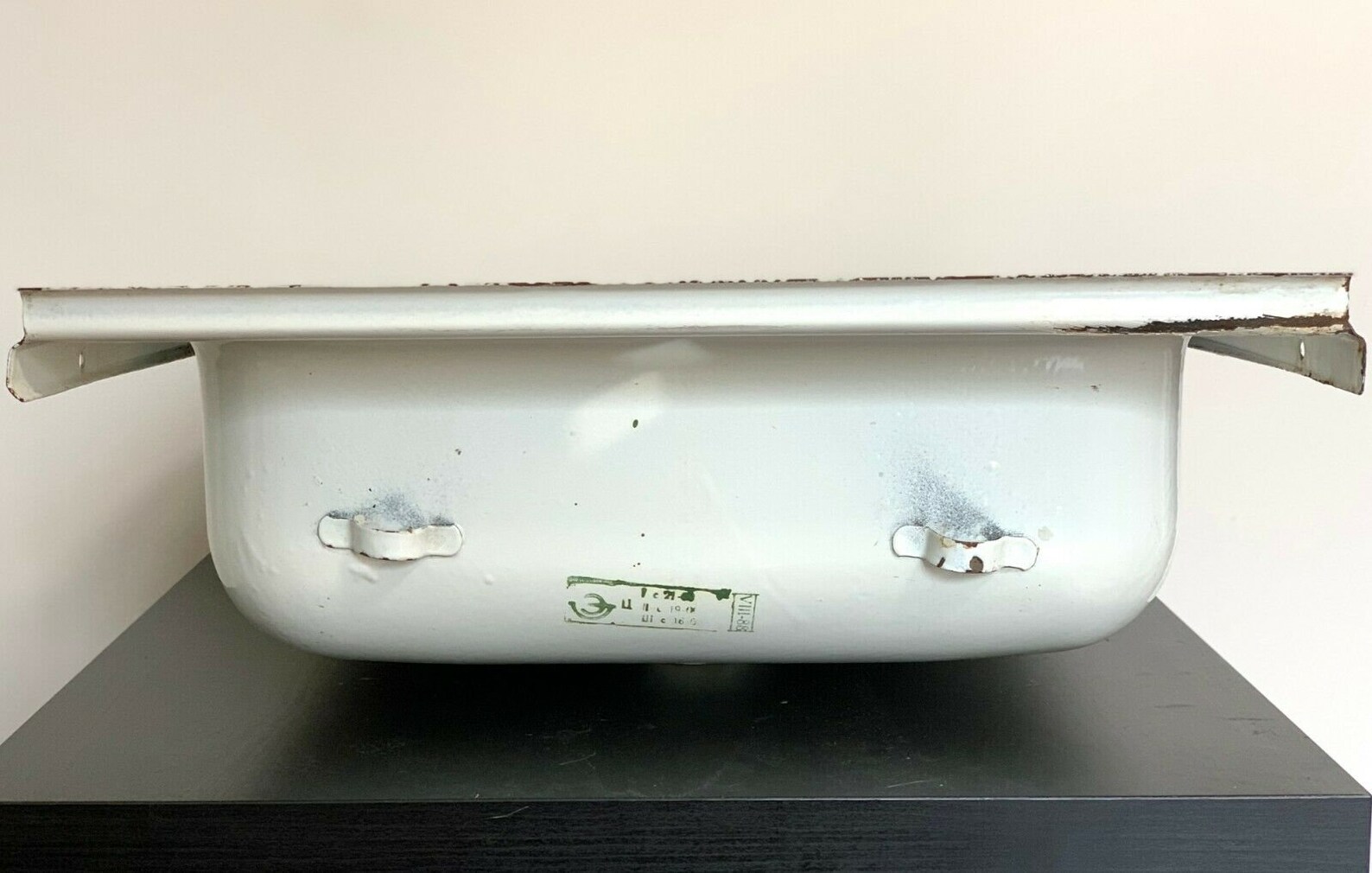 White Soviet Vintage Enamel Steel Sink Bathroom Kitchen Sink | Etsy