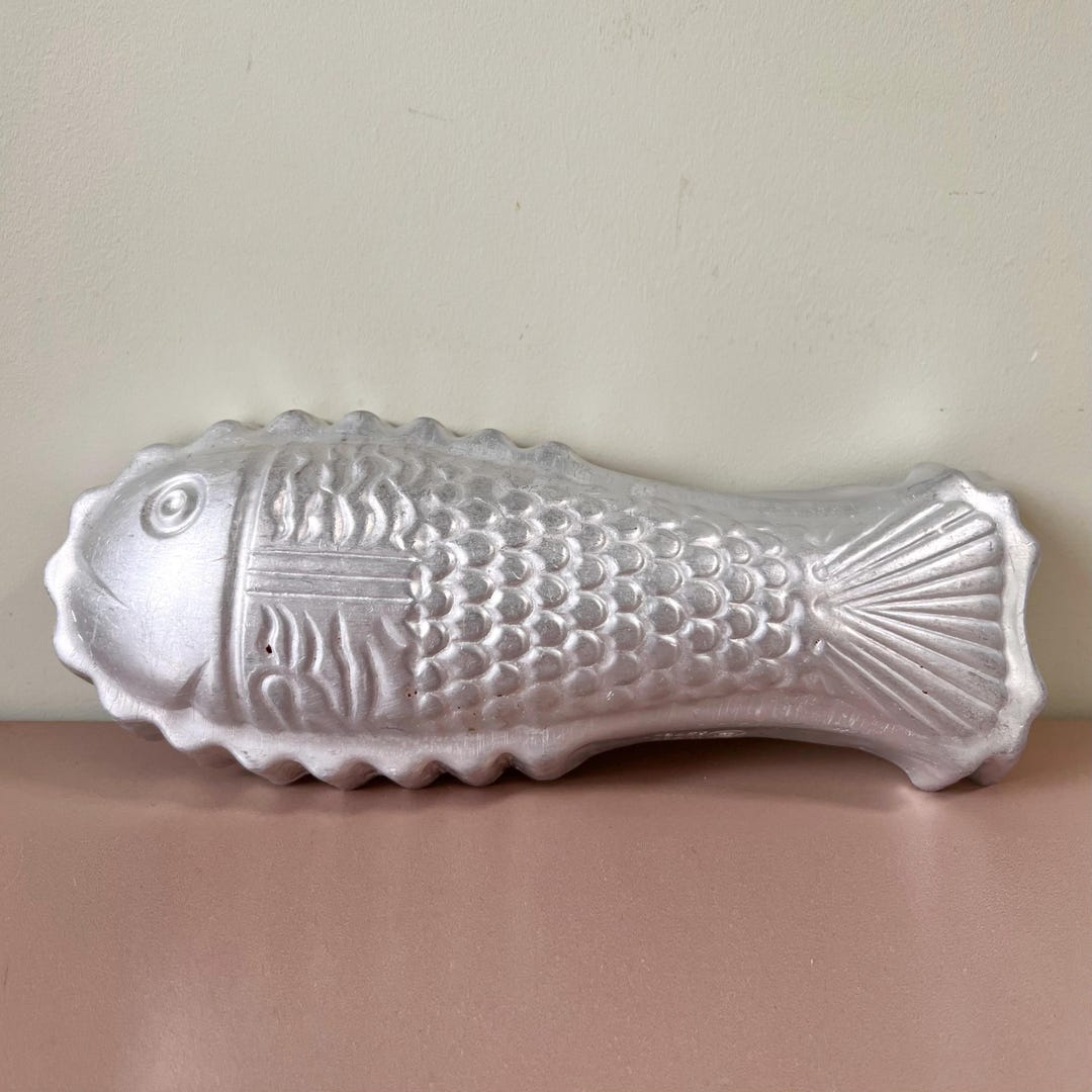 Fish Mold Jello Tart Vintage Soviet Metal Baking Dish Pan USSR ...