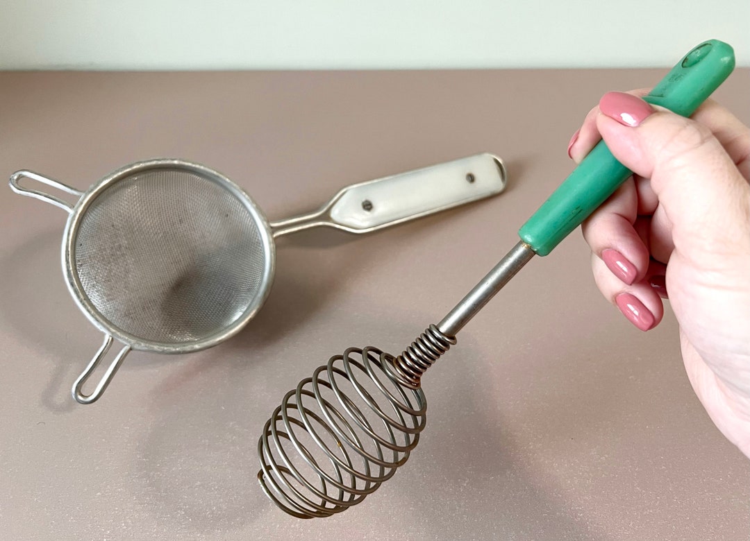 Whisk & Strainer Pair of Vintage Soviet Kitchen Utensils USSR, Baking ...
