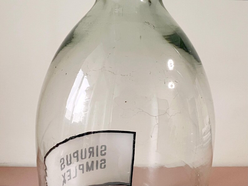 Large 2L Soviet Apothecary Jar, 1950s Sirupus Simplex Bottle, Vintage ...