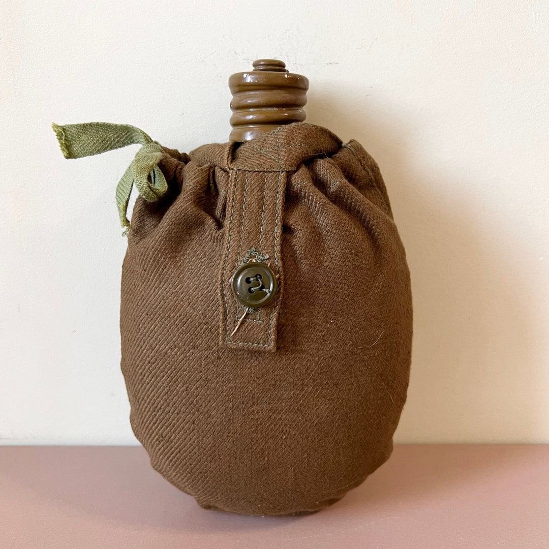 Genuine USSR Soviet Army Water Flask Bottle Canteen With Case Afghan ...