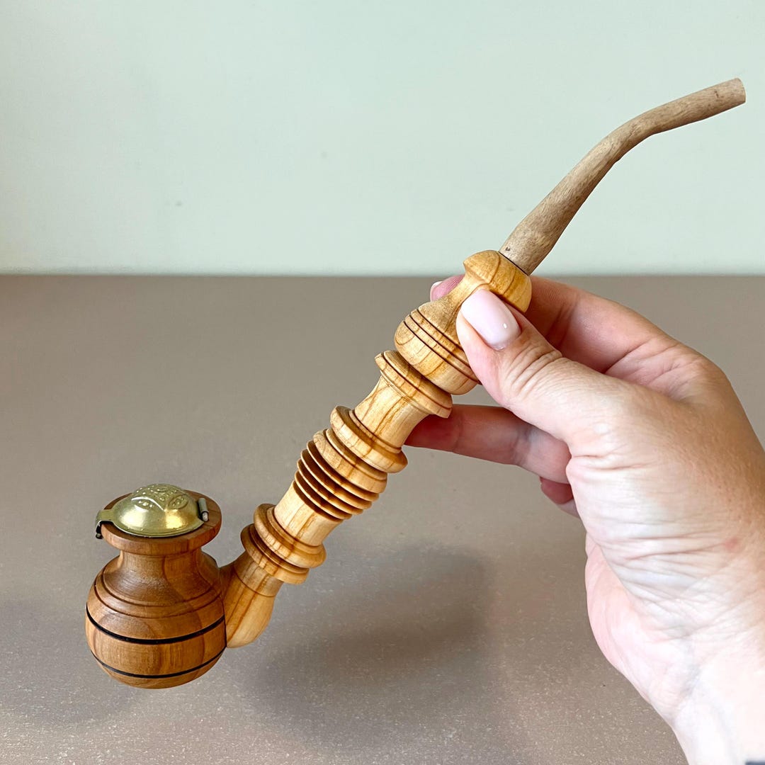 Hobbit Style Vintage Tobacco Pipe 27cm / 10.6" Extra Long Wooden ...